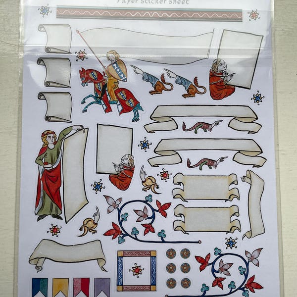 Sticker Sheet - MEDIEVAL MIGHTY MAIDENS - Funny Whimsical Historical ...