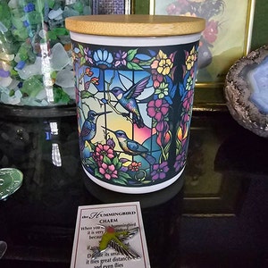 Hummingbird Stained Glass Designed Battery Operated Tea Light Holder - Etsy