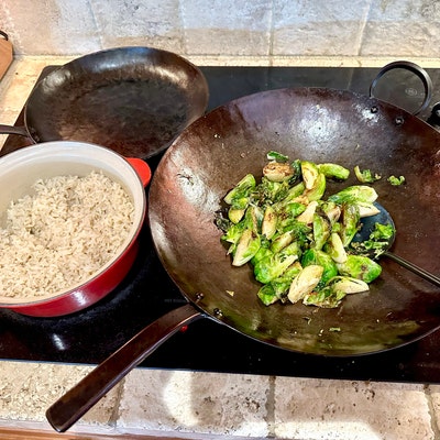 14 Carbon Steel Hand Forged Wok - Etsy