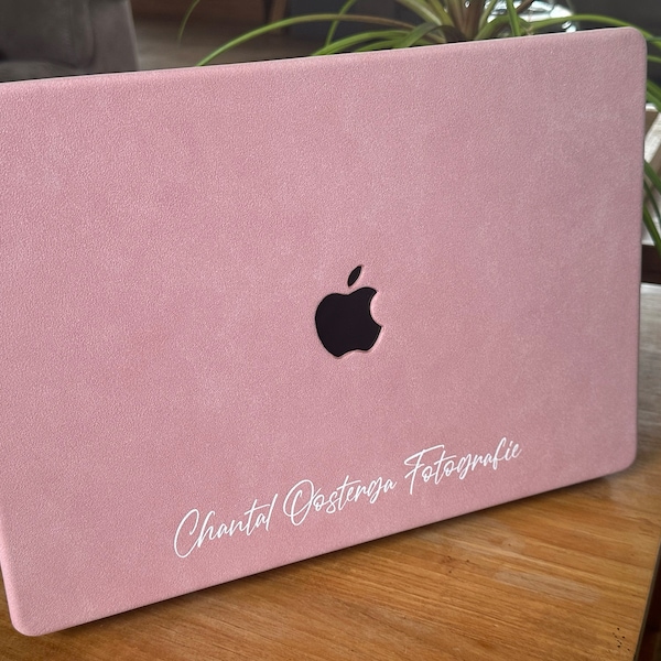 Frosted Leather Pink Hard Case Cover for MacBook Air 13 M1 M2 13.6 ...
