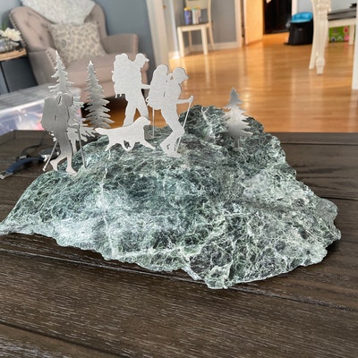 Custom Rock Climbing Gift, Tabletop/mantel Decor, Stone and Steel ...