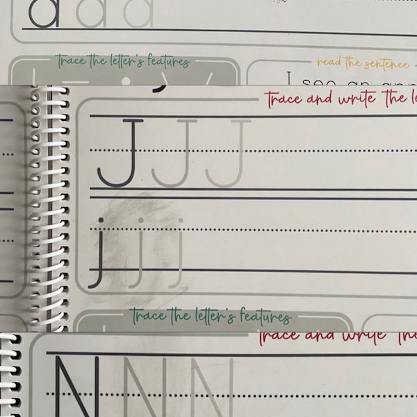 Trace & Erase Alphabet Workbook | Dry Erase, Learn to Write Letters ...