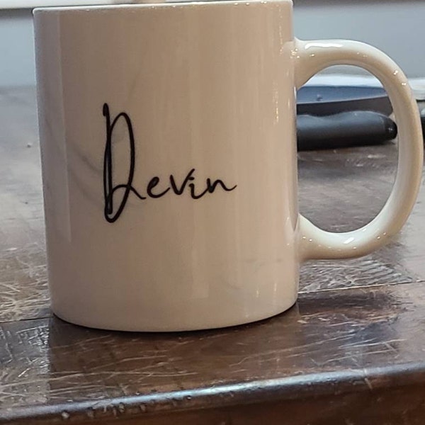Personalized Marble Mugs - Custom Coffee Mugs, 11oz Custom Mug ...