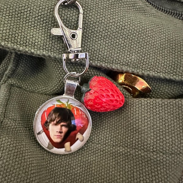 Strawberry Sam Keychain - Etsy