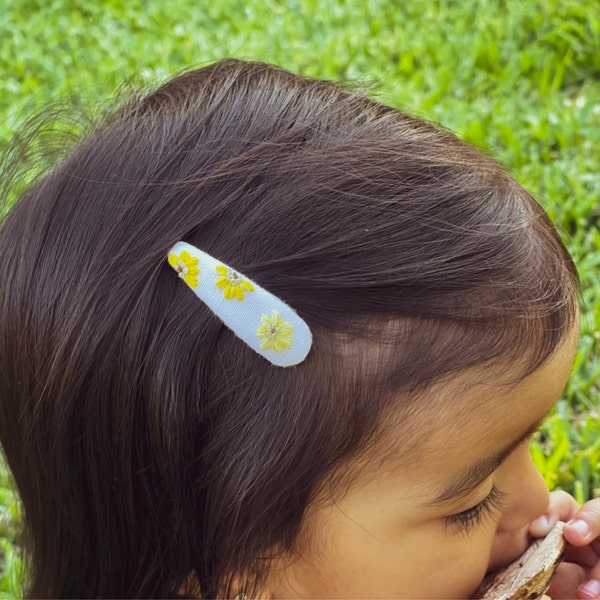 Hair Clips Embroidery Pattern + Video Tutorial, Beginner Embroidery PDF ...