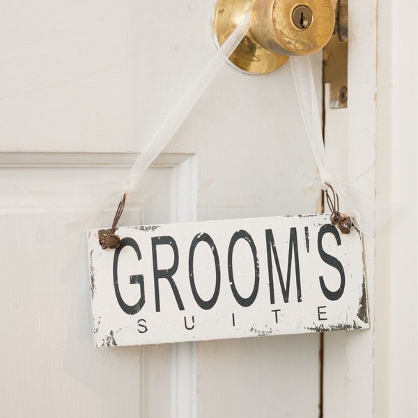 GROOM'S SUITE SIGN | Door Sign for Groom's Suite | Vintage Wedding Sign ...