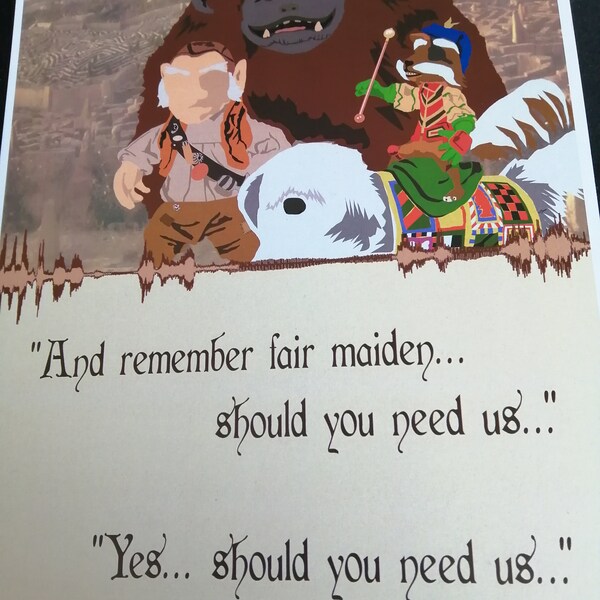 Labyrinth Movie Art Print: Hoggle, Ludo, Sir Didymus Soundwave Poster ...