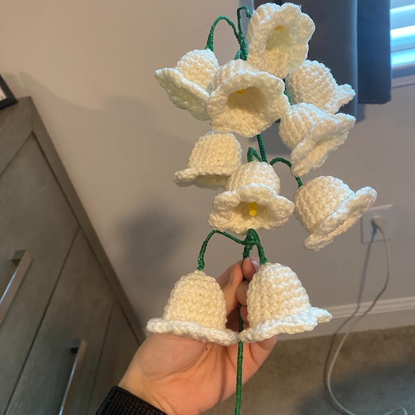 Bell Flower Crochet Pattern, Crochet Flower Bouquet Pattern, Crochet ...