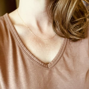 Whisper Chain Gold, Silver, or Rose Gold Simple Gold Chain Choker ...