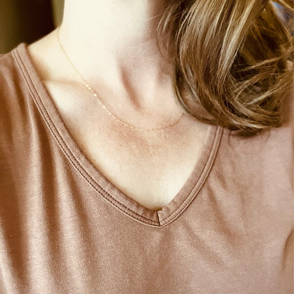 Whisper Chain • Gold, Silver, or Rose Gold - Simple Gold Chain Choker ...