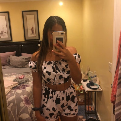 Handmade Cow Print Two Piece Set - Etsy