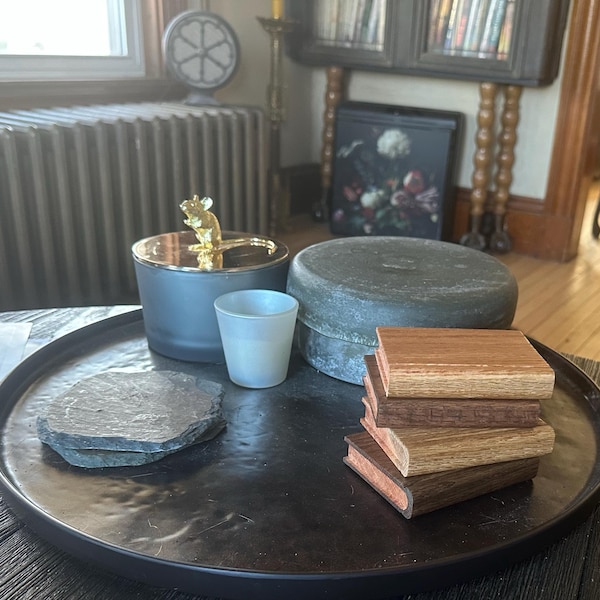 Book Coasters- Wooden- Bookish Gift- Bookish Decor- Handmade- Cute ...