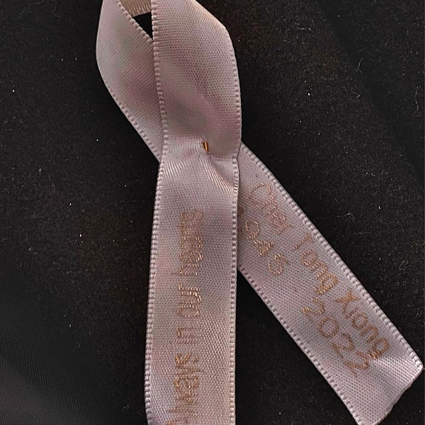 Custom Pinned Lapel Ribbon, Custom Awareness Ribbon, Celebration of ...