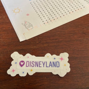 Disneyland Destination Drop Pin Transparent Sticker/ Hidden - Etsy