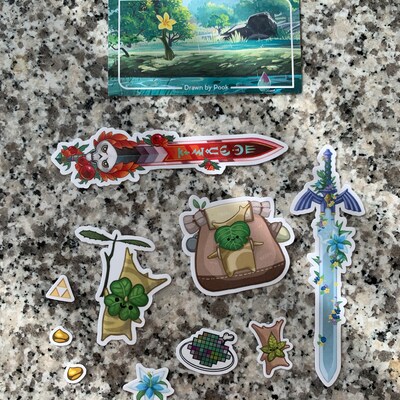 Totk Zelda Art Nouveau Waterproof Vinyl Sticker the Legend - Etsy Canada