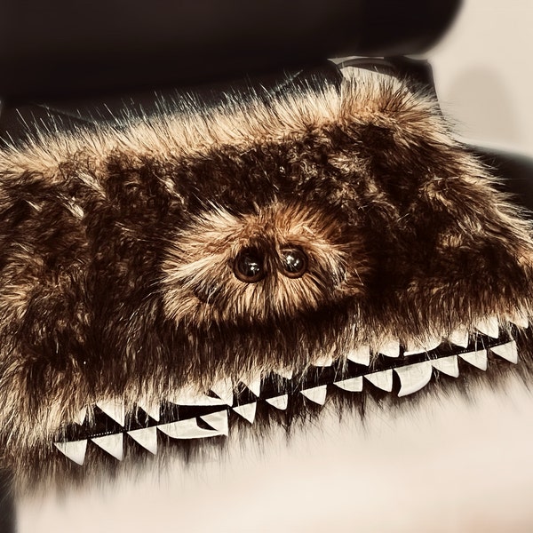 Furry Brown Monster Laptop Sleeve - Etsy