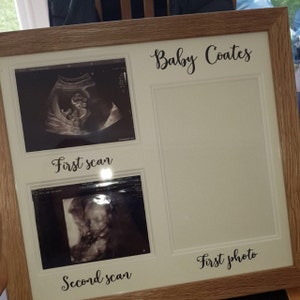 Personalised Baby Scan Frame, Baby Shower Gift, Ultrasound Picture ...