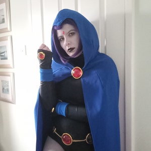 Raven Teen Titans Cloak and Accessories Custom Costume Blue | Etsy