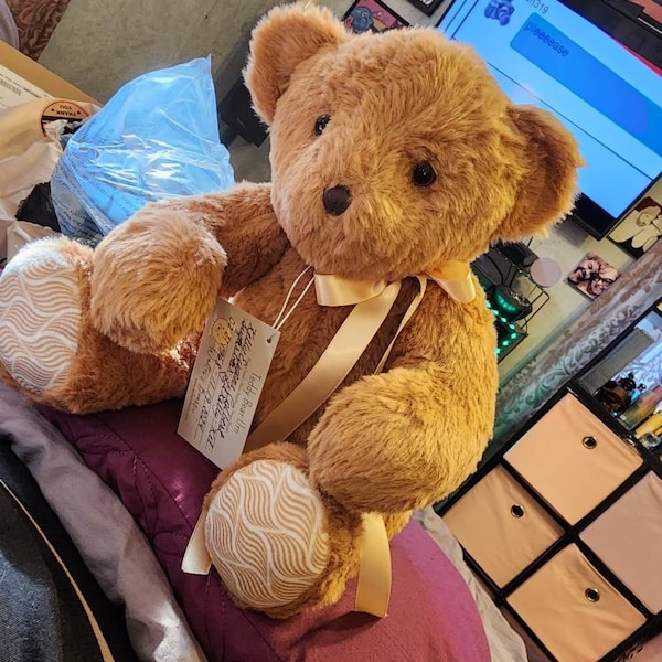 Teddy Bear Urn Custom Ribbon - Urns for Human Ashes - Huggable Urn ...