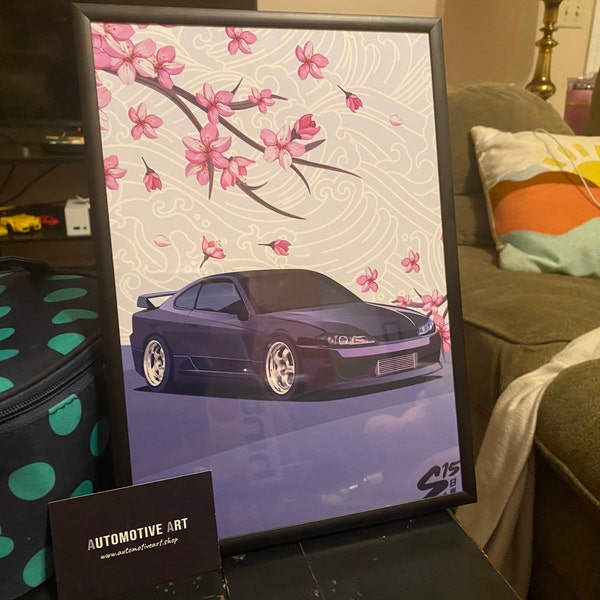 Nissan - Silvia S15 | 2 Frame Options / Print Only Also Available (A5 ...