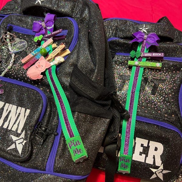Spirit Pin Strap - Mini Backpack Size | Personalized Cheer Dance Pin ...