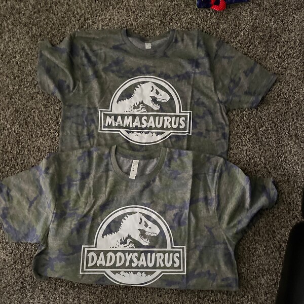Momasaurus Shirt, Dadasaurus Shirt, Dinosaur Shirts, Mom and Dad ...