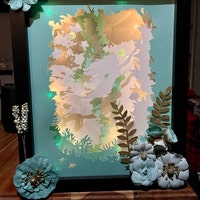 Mermaid Shadow Box SVG PDF PNG Paper Cutting Instant Download Template ...