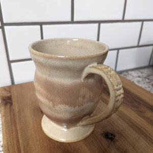 Hand Carved Mug With Blue Rutile Glaze - Etsy