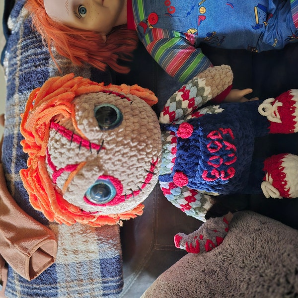 Grumpy Christmas Crochet Plushie Horror Movie Doll Spooky Stuffie - Etsy