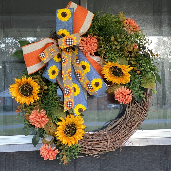 Winter Deco Mesh Snowman Wreath for Front Door, Christmas Home Decor - Etsy