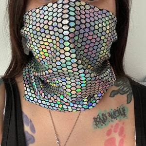 Reflective Festival Chained Hood Unisex Rave Music Alien - Etsy