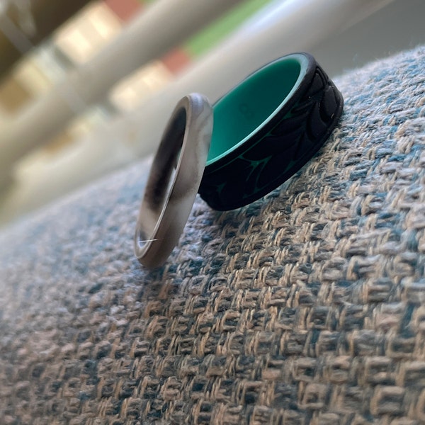 Pattered Silicone Rings, Stackable, Water Proof, Wedding, Eco Friendly ...