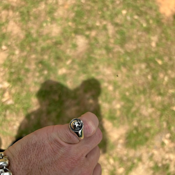 Toothless Joe-sterling Silver Skull Ring Without Lower Jaw Gothic ...