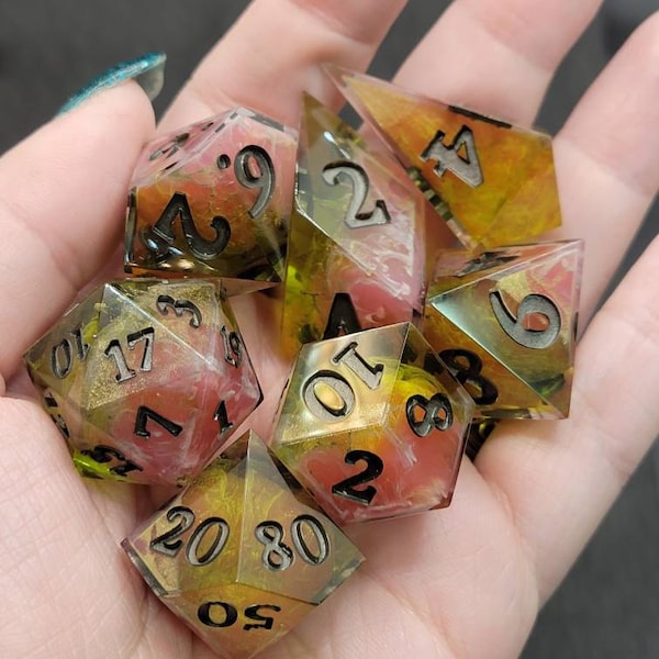 Abyssal Draw D20 45mm Chonk D20 Single Piece Dice Polyhedral Dice D&D ...