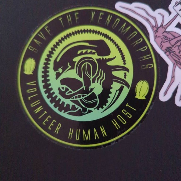 STICKER - Alien / Xenomorph Fan Club - Volunteer Human Host -horror Sci ...