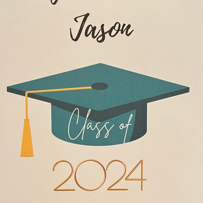 Personalized Graduation Card 2024, Custom Graduation Card, Customizable ...