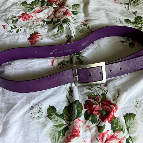 Skinny Washed Pink Belt, Light Pink Genuine Leather Belt, Women, Silver ...