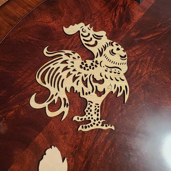 Rooster Wall Art Decor Laser Cut Dxf Glowforge Svg Xtool D1 CNC Router ...