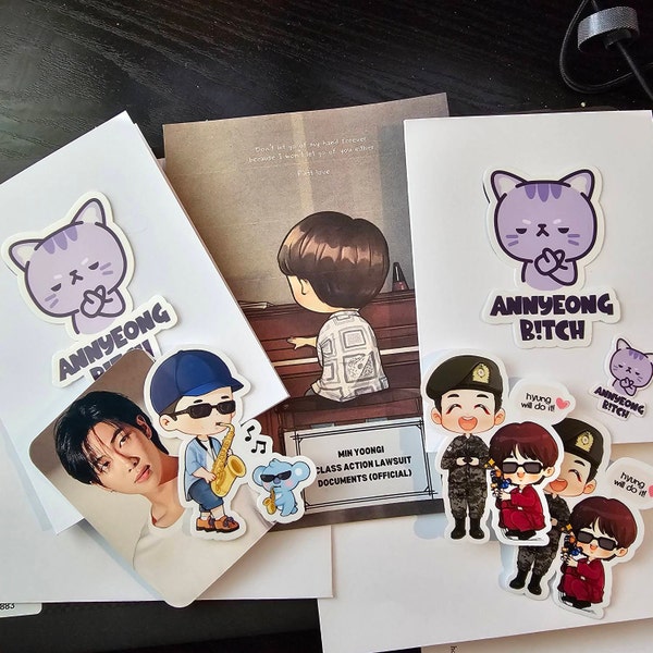 Yoongi El Capitxn Shibal DDAY Concert Vinyl Waterpoof Sticker Suga ...