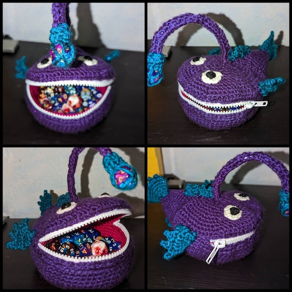 CROCHET PATTERN Angus the Anglerfish Crochet Amigurumi Stuffed Fish ...