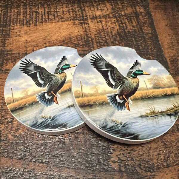 Duck Hunting Car Coaster PNG Mallard Duck Car Coaster Sublimation ...