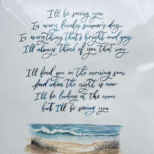 Custom Calligraphy Service Handwritten Thank You Card Gift to Say Thank ...