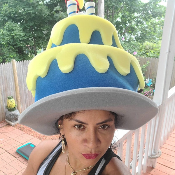 Foam Party Hats Big Birthday Cake Hat - Personalized Gift - Fun ...