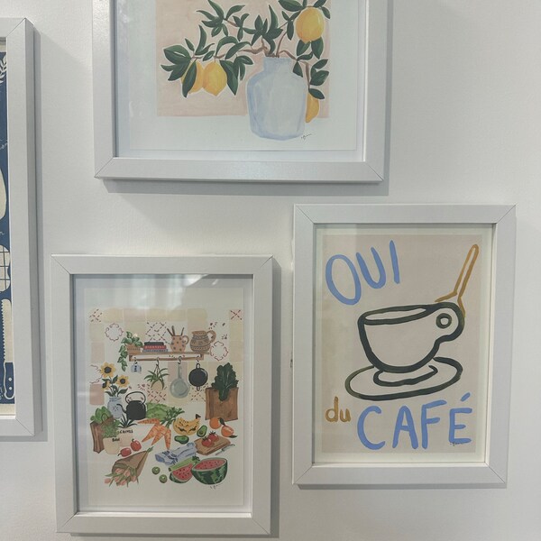 Kitchen Wall Art, Oui Du Cafe, Coffee Poster, Poster Print - Etsy
