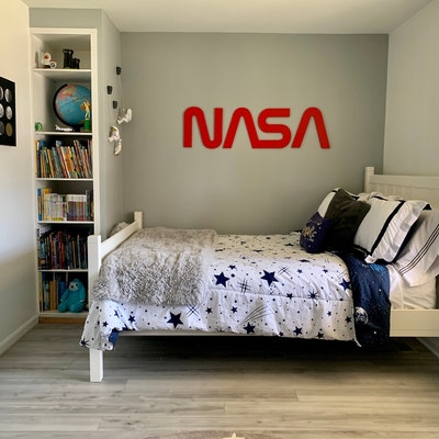 NASA Sign Cutout NASA Letters Boys Room Decor Space Decor Large Wall ...