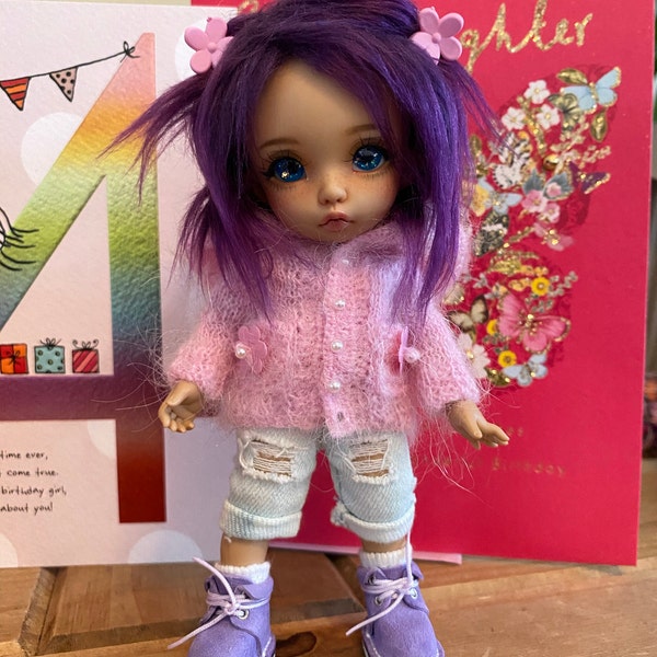 Wig for Pukifee 14cm - 1/4 Scale Doll Hair - Wool Wig 5.5" - Ever After ...
