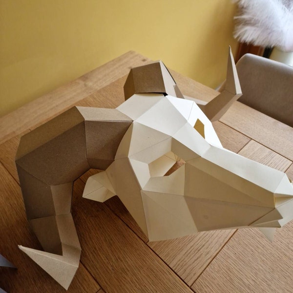 Goat Mask, Ram Mask | DIY Paper Mask, Printable Template, Papercraft ...
