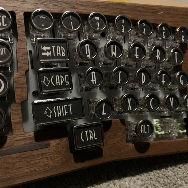 The Diviner Keyboard - Datamancer Wooden Steampunk Typewriter Keyboard ...