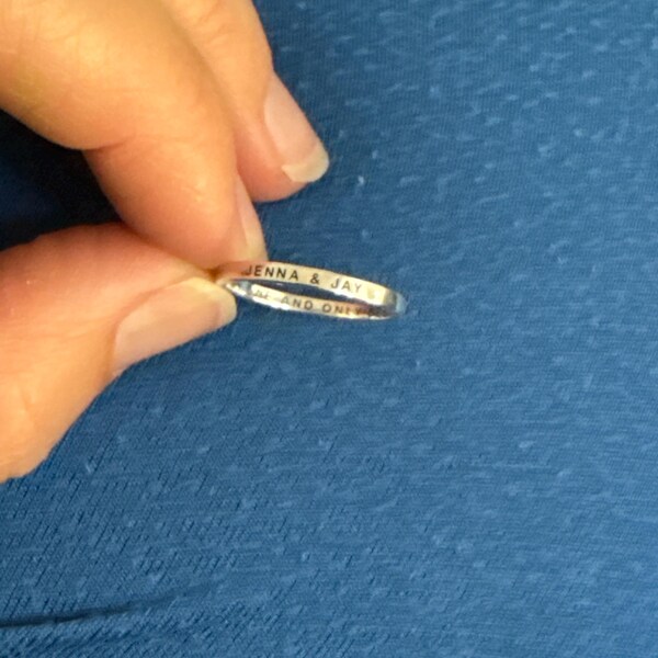 Dainty Stacking Name Ring by Grace Personalized - Custom Engraved ...