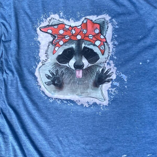 Raccoon With Bandana Png, Sublimation Digital Downland, Raccoon Drawing ...